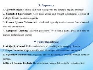 Good manufacturing practices: Organization and personnel, Hygiene ...