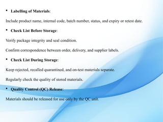 Good manufacturing practices: Organization and personnel, Hygiene ...