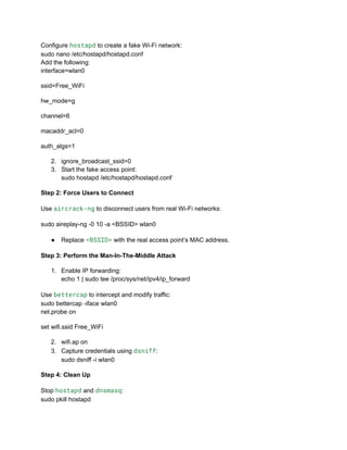 Unit 2 Man-In-Middle Attack, Bad USB with MIMA | PDF