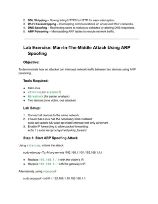 Unit 2 Man-In-Middle Attack, Bad USB with MIMA | PDF