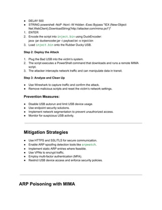 Unit 2 Man-In-Middle Attack, Bad USB with MIMA | PDF