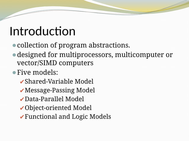 Unit 2.2 Parallel programming architecture .pptx