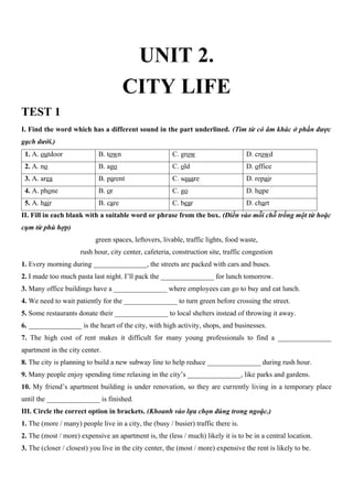 UNITT 2 ccity life unit 2 reviewwww.docx