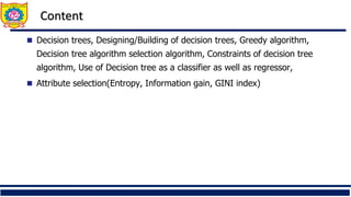 Unit II: Supervised Learning Decision Trees | PDF