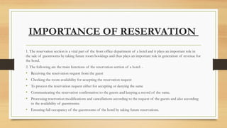 UNIT 2.Reservation and its details notes pptx | PPTX