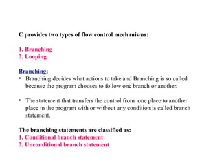 Comprehensive Guide to Conditional and Looping Statements in C ...