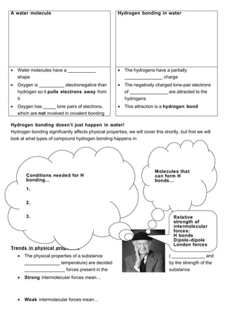 Unit 2.3 Intermolecular Forces Notes | DOC