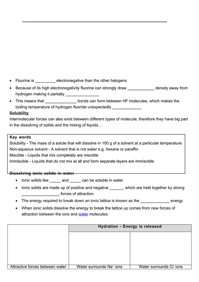 Unit 2.3 Intermolecular Forces Notes | DOC