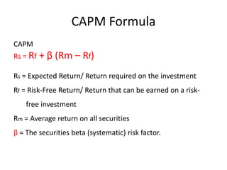 capm theory | PPTX