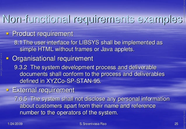 Unit 2 analysis and software requirements