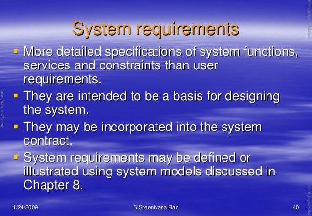 Unit 2 analysis and software requirements