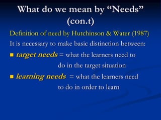 Assessing Needs | PPT