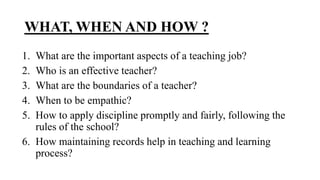 Roles and responsibilities of a teacher | PPTX