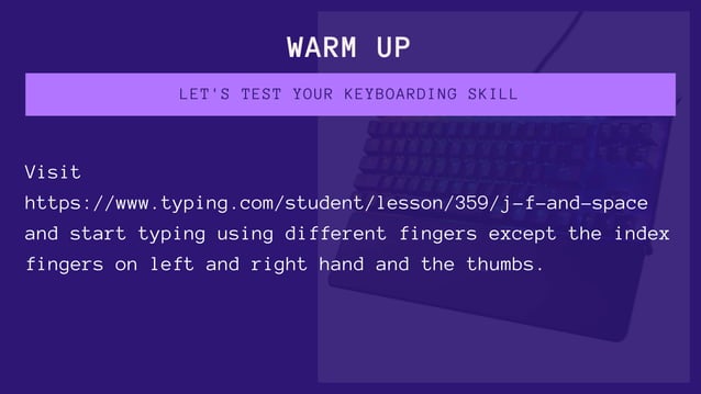 Basic Computer keyboarding Skills | PPTX