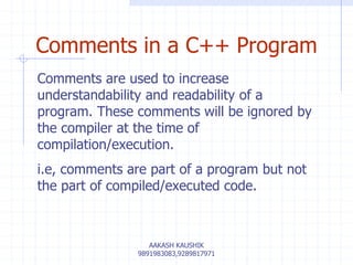c++ programming Unit 2 basic structure of a c++ program | PPTX