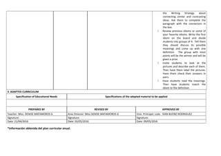 Plan anual 2 bgu Ingles | DOC | Educational Assessment | Education