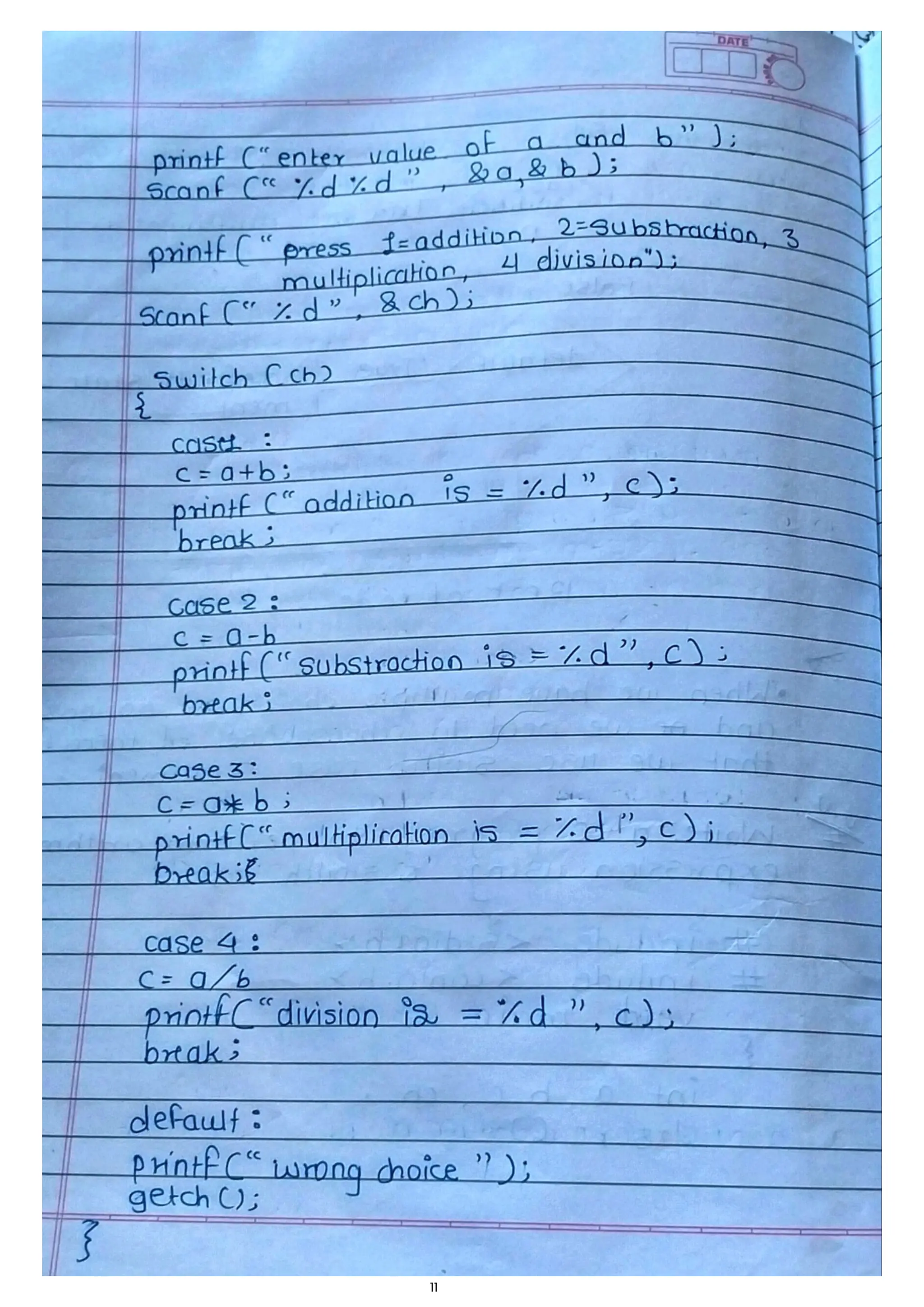 Control Structures in c decision making branching statement | PDF