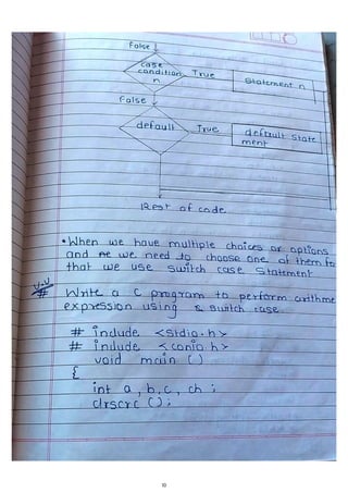 Control Structures in c decision making branching statement | PDF