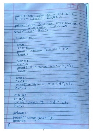 Control Structures in c decision making branching statement | PDF