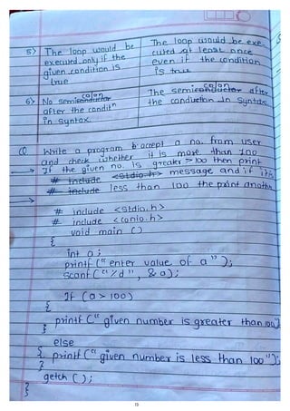 Control Structures in c decision making branching statement | PDF