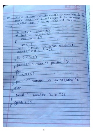Control Structures in c decision making branching statement | PDF ...