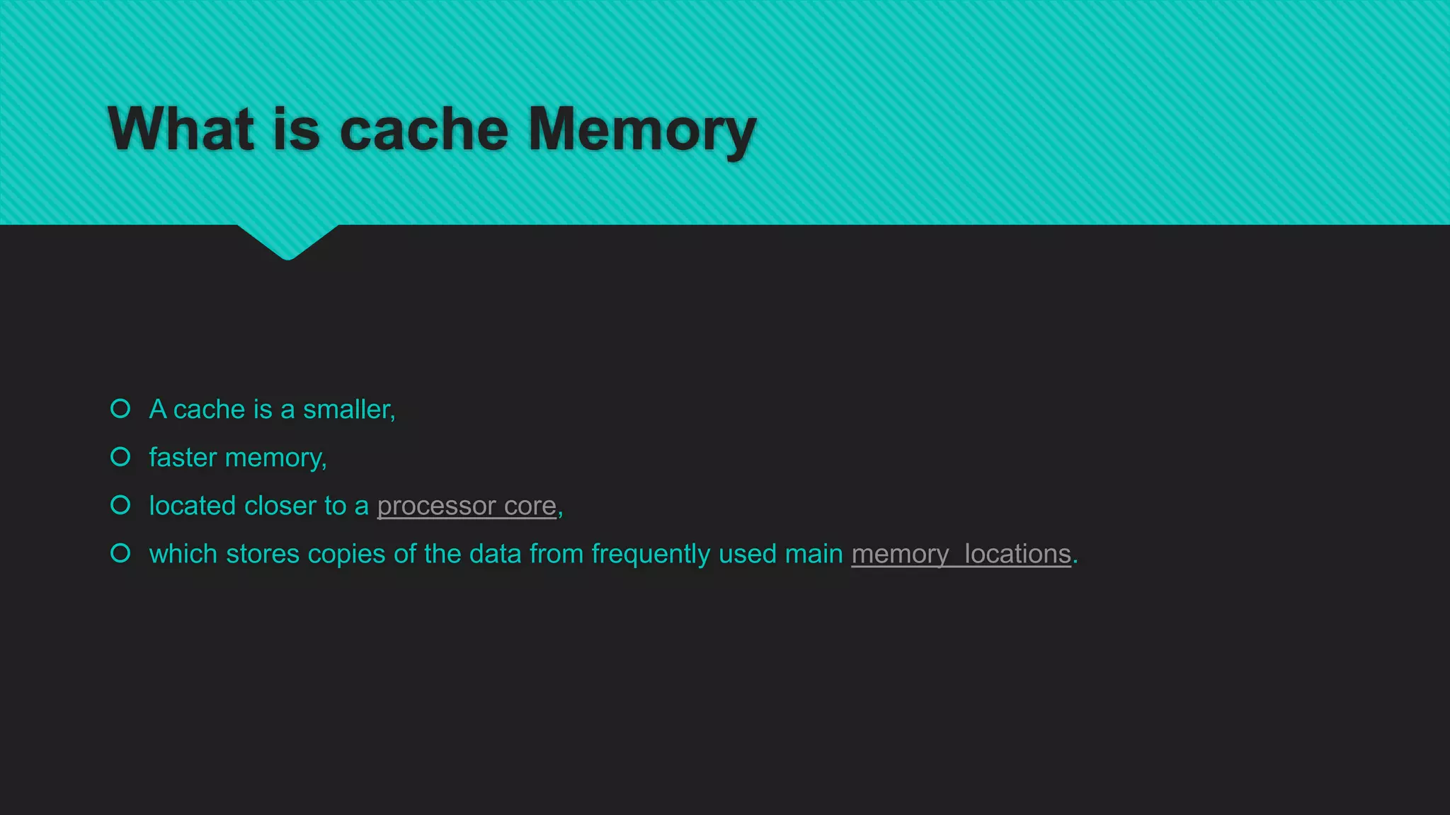 CACHE MEMORY | PPTX