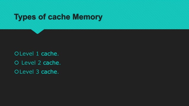 CACHE MEMORY | PPT