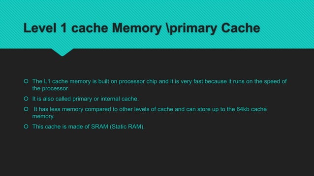 CACHE MEMORY | PPT