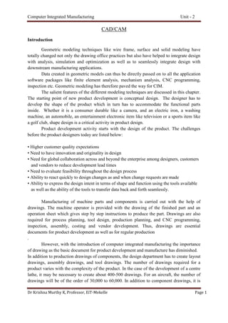 Unit2 cad/ cam | PDF