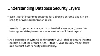 Unit 2 - Chapter 7 (Database Security).pptx | Databases | Computer Software and Applications
