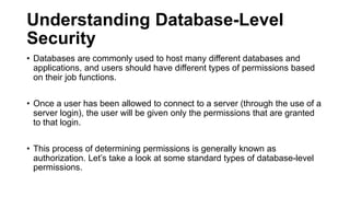 Unit 2 - Chapter 7 (Database Security).pptx | Databases | Computer ...