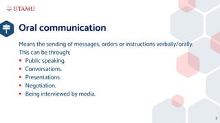 Unit 2 - Communication methods - Oral (3).ppt