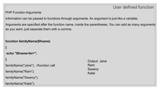 Comprehensive Guide to PHP Control Structures and Functions in Web ...