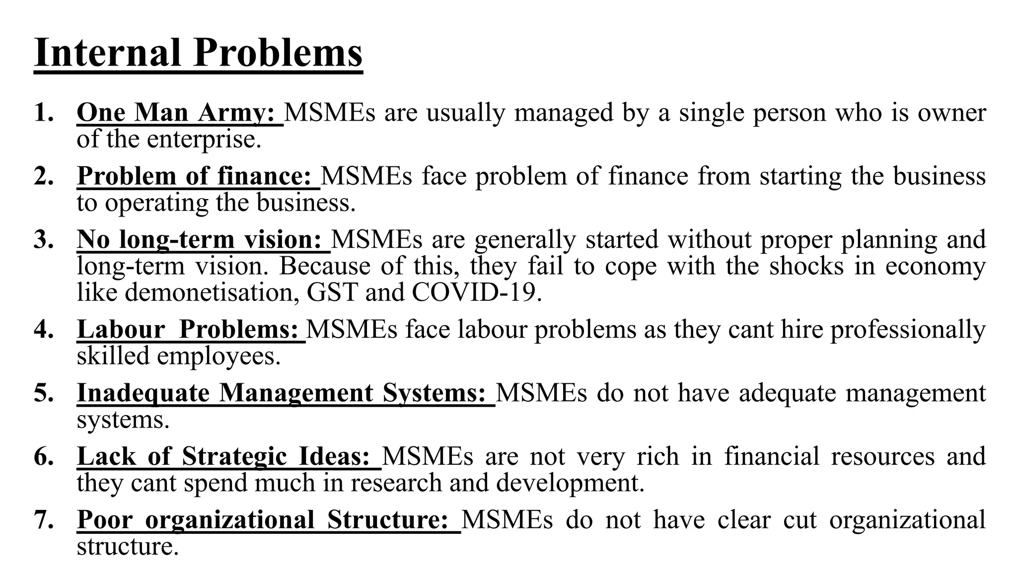 MSMEs IN INDIA | PPTX