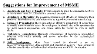 MSMEs IN INDIA | PPTX