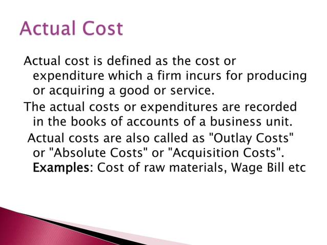 Unit 2 cost | PPT