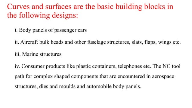 Unit 2 curves & surfaces | PPTX | Geography | Science