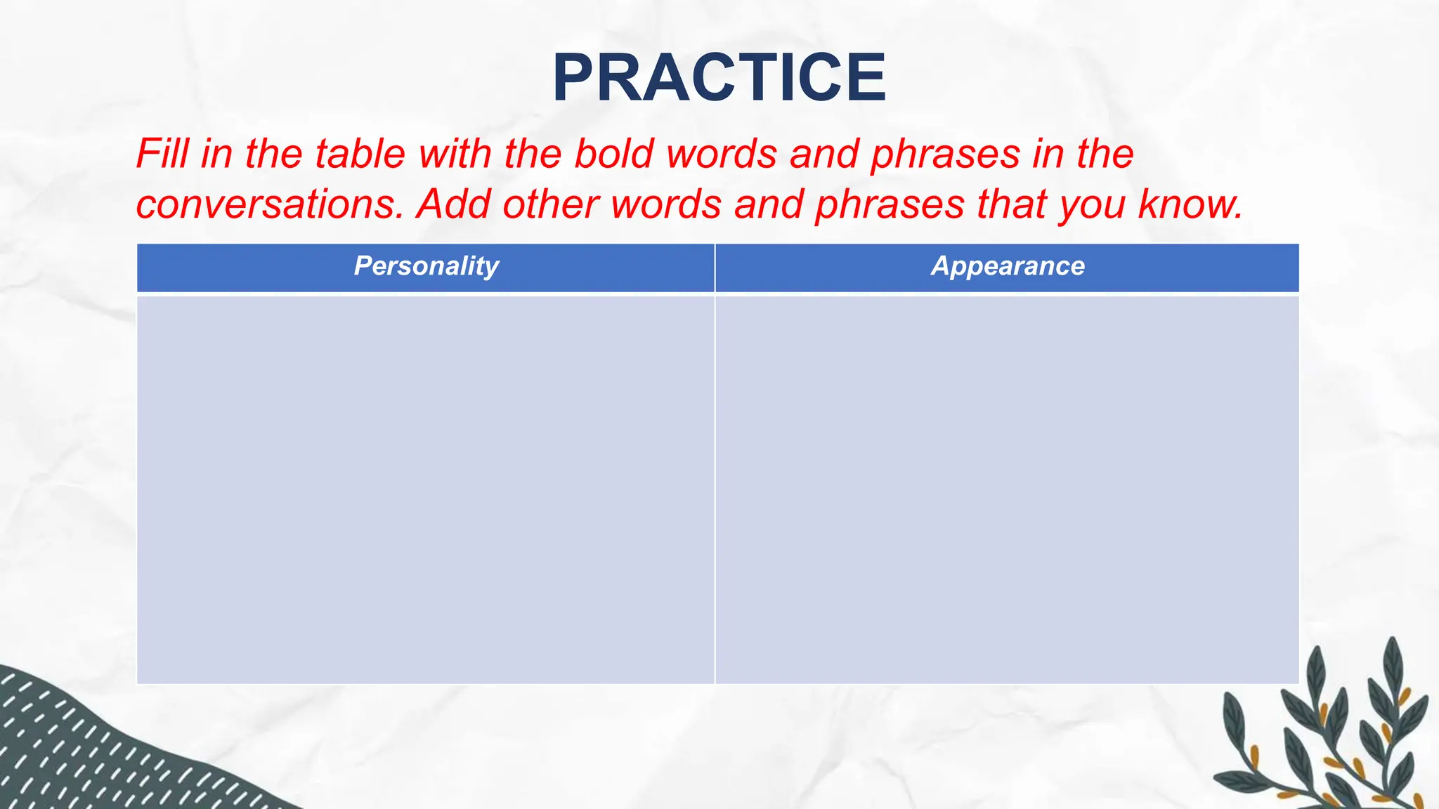 UNIT 2 - DESCRIBING PEOPLE.pptx