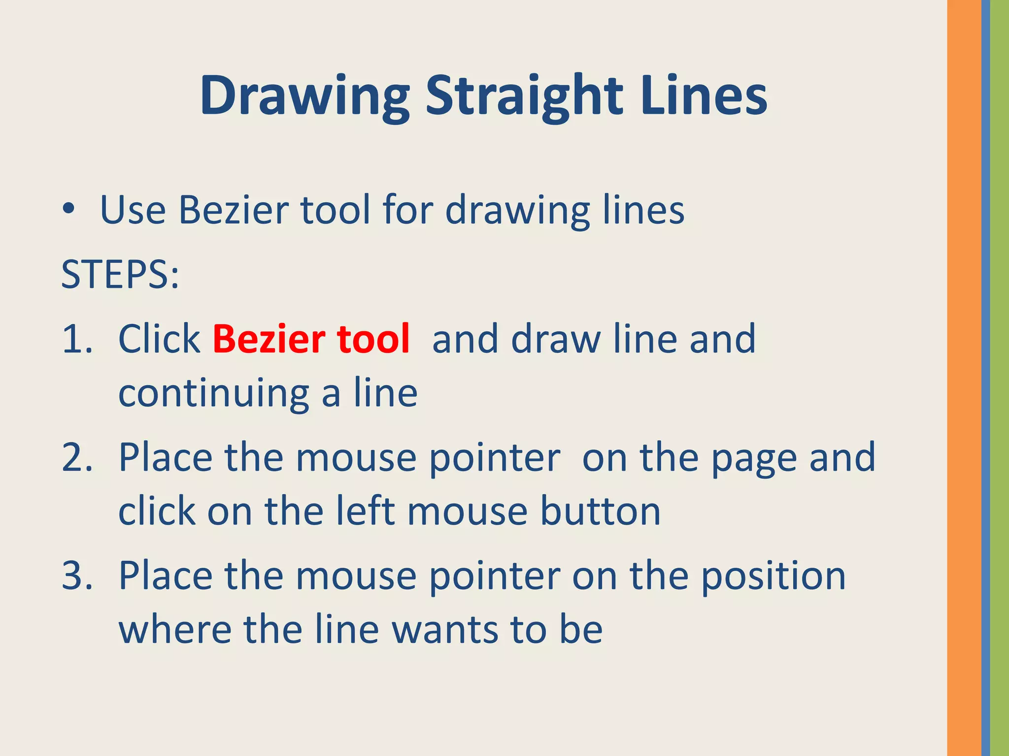 Drawing and Selecting in Coreldraw | PPTX