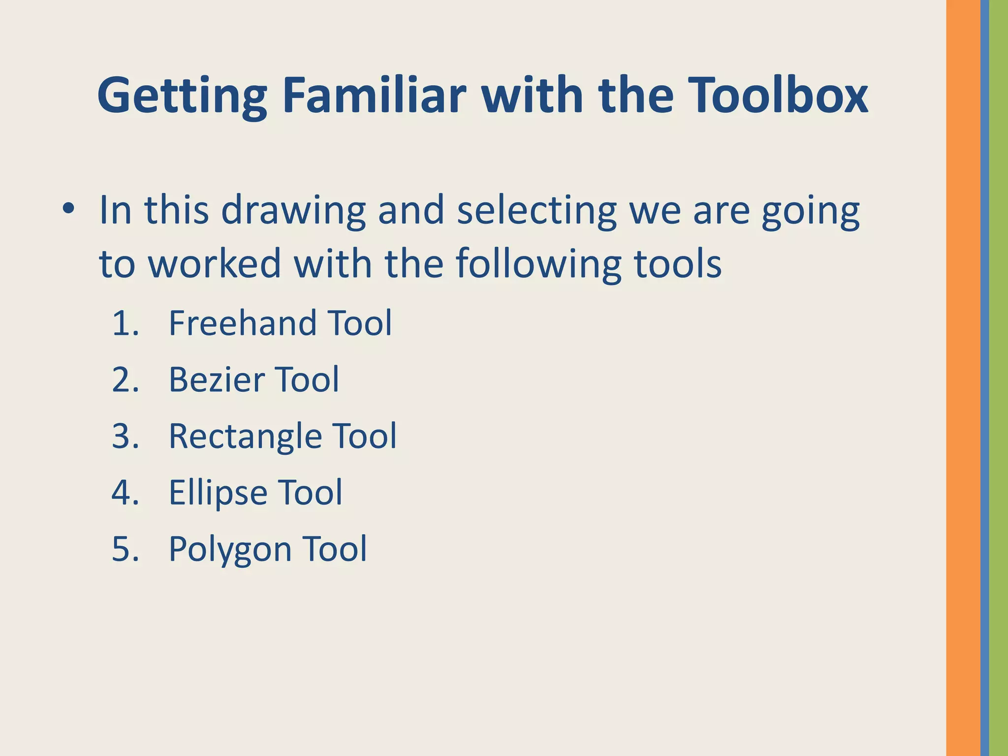 Drawing and Selecting in Coreldraw | PPTX