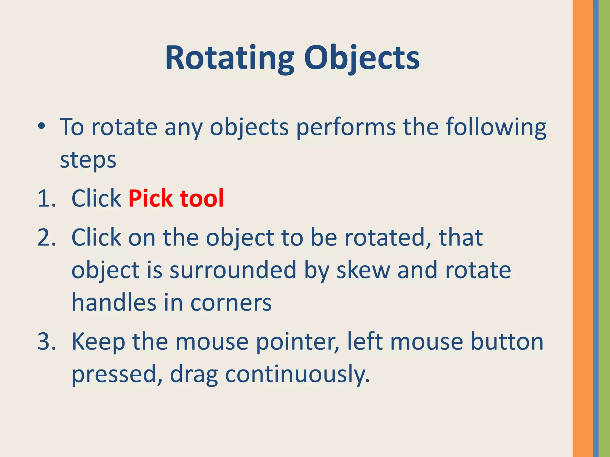 Drawing and Selecting in Coreldraw | PPTX