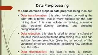 UNIT 2: Part 2: Data Warehousing and Data Mining | PPTX | Databases | Computer Software and ...