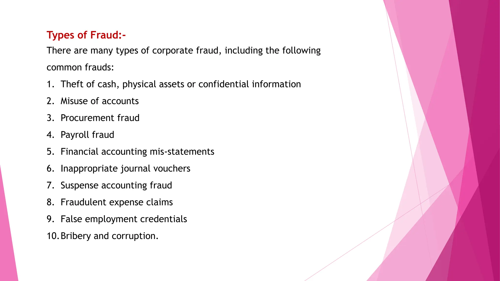 Unit 2- Economic Offences Types of Frauds | PPTX