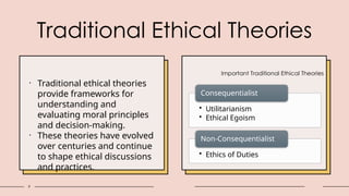 Ethical Theories- Traditional, Normative, Application in Business ...