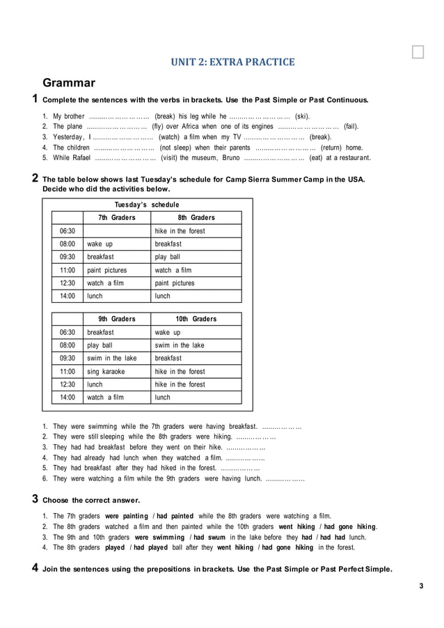 Unit 2. extra practice | PDF