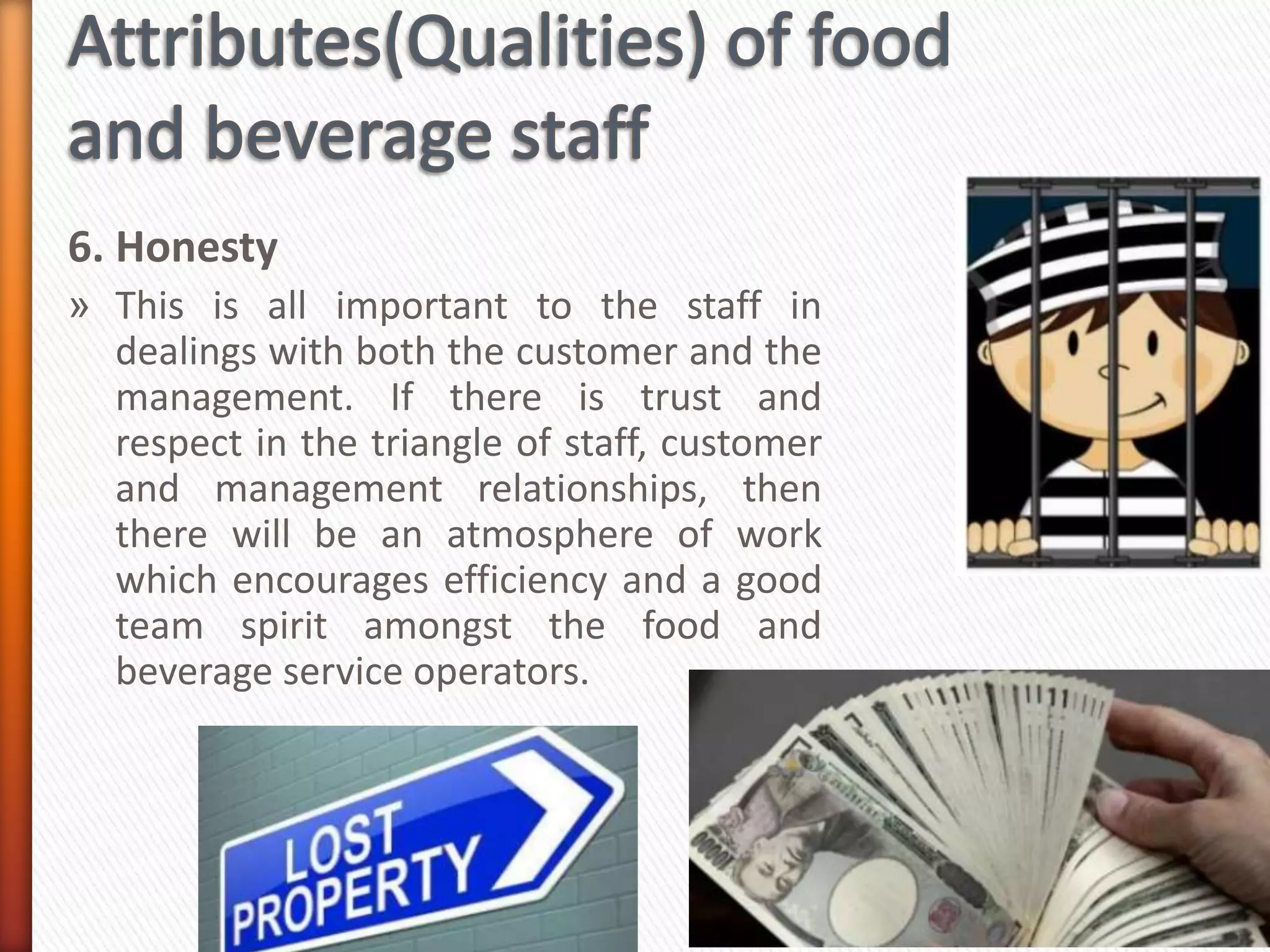 food & beverage organization structure & attributes | PPTX