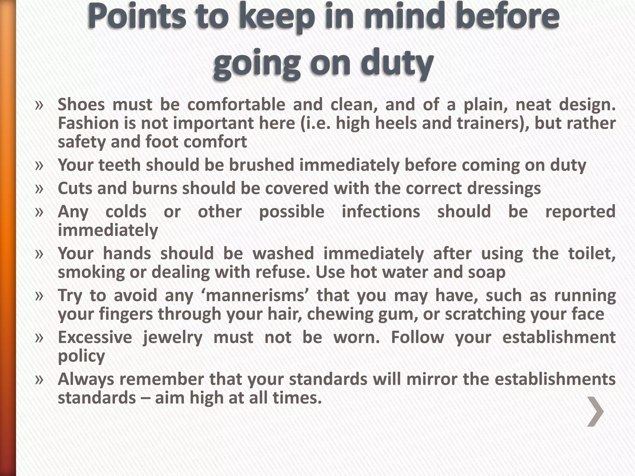 food & beverage organization structure & attributes | PPTX