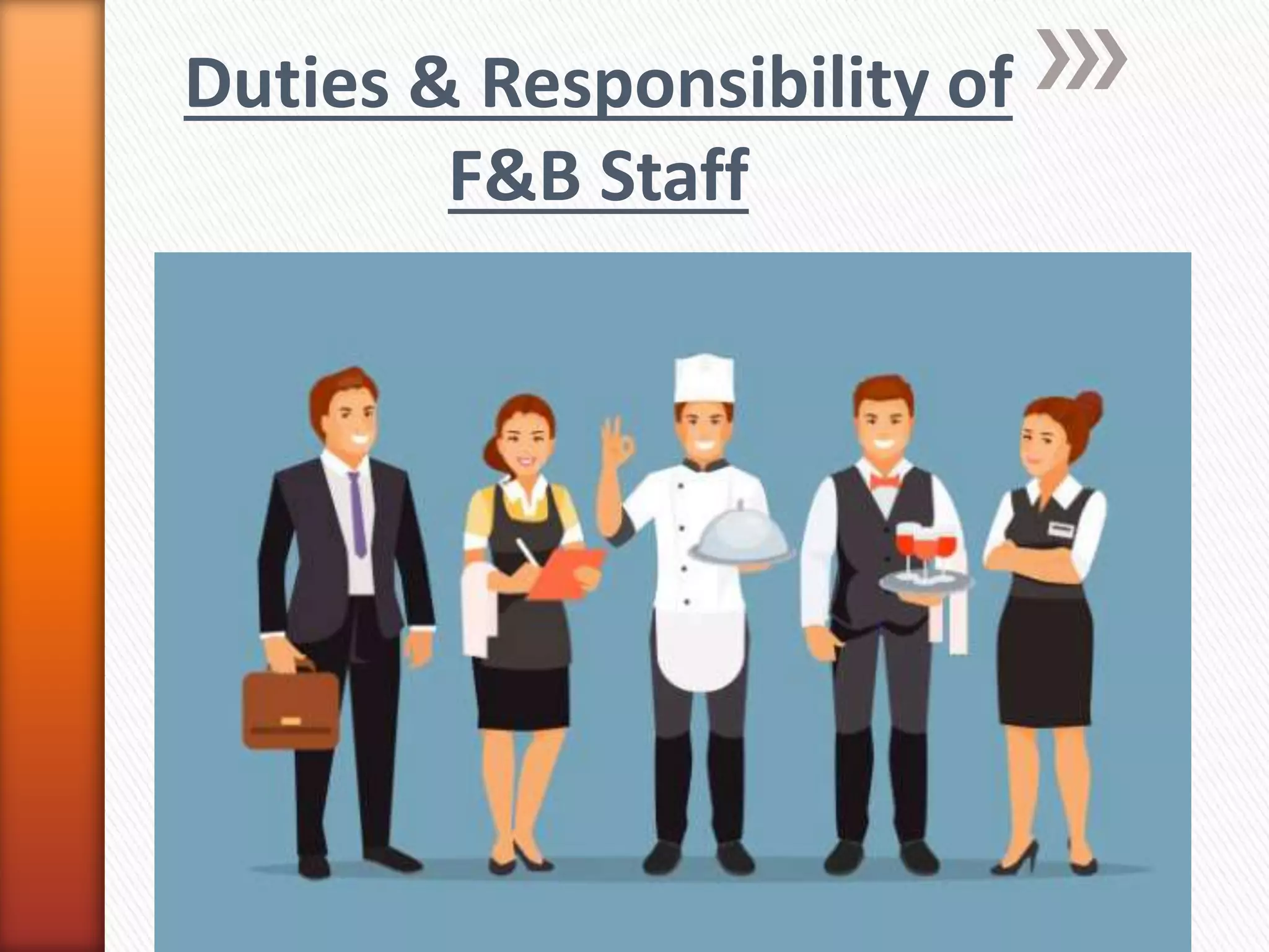 food & beverage organization structure & attributes | PPTX