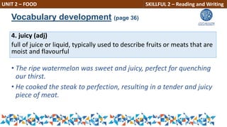 Unit 2 - Food, Skillful book 2 Presentation.pptx