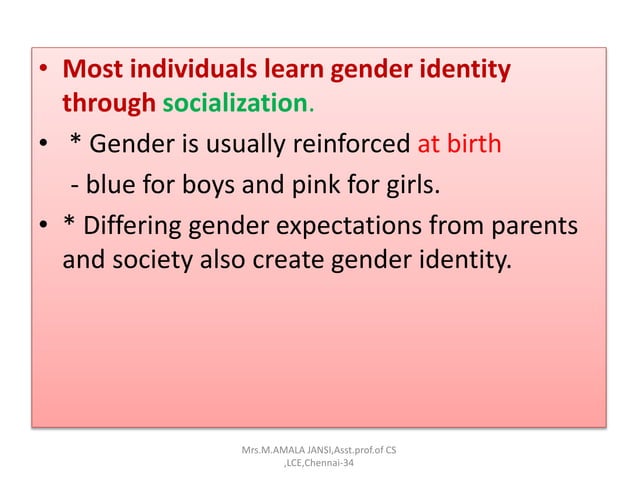 Unit2-GENDER IDENTITY AND SOCIALIZATION PROCESS -Notes.pptx
